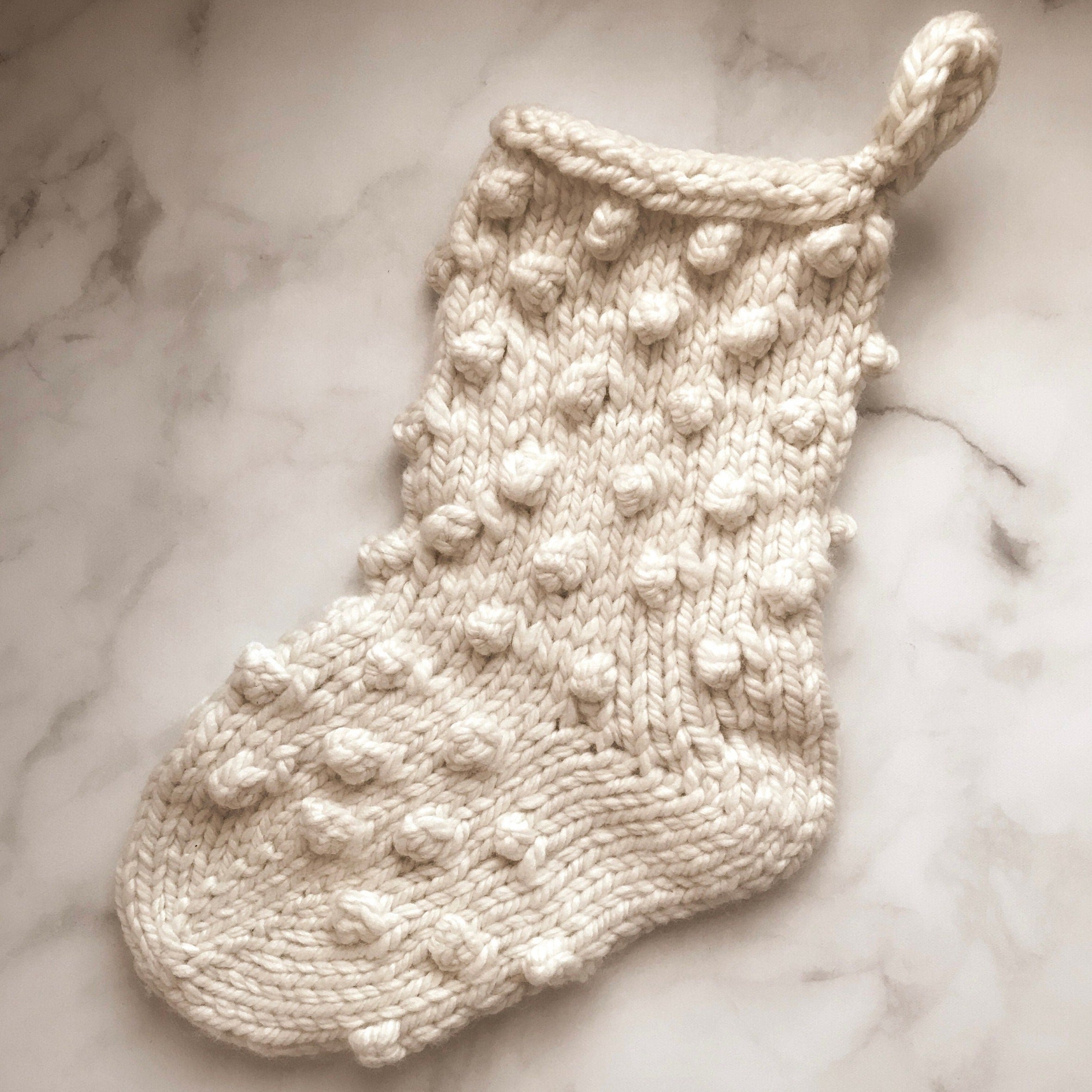 Home for Christmas: Bobble Stocking Pattern – Juliette Pécaut Designs